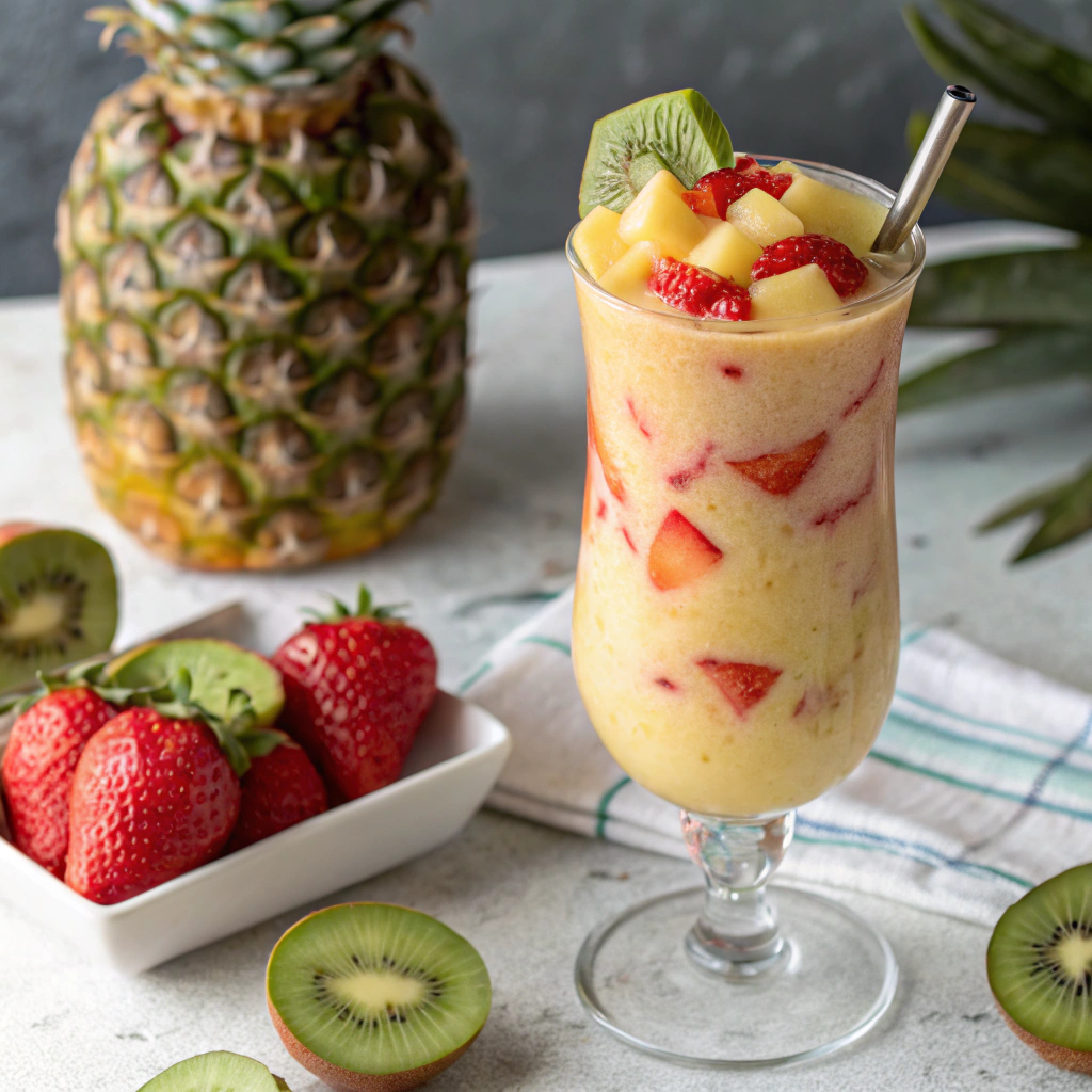 How to Make Pineapple Surf Smoothie Like Smoothie King - Blooming ...