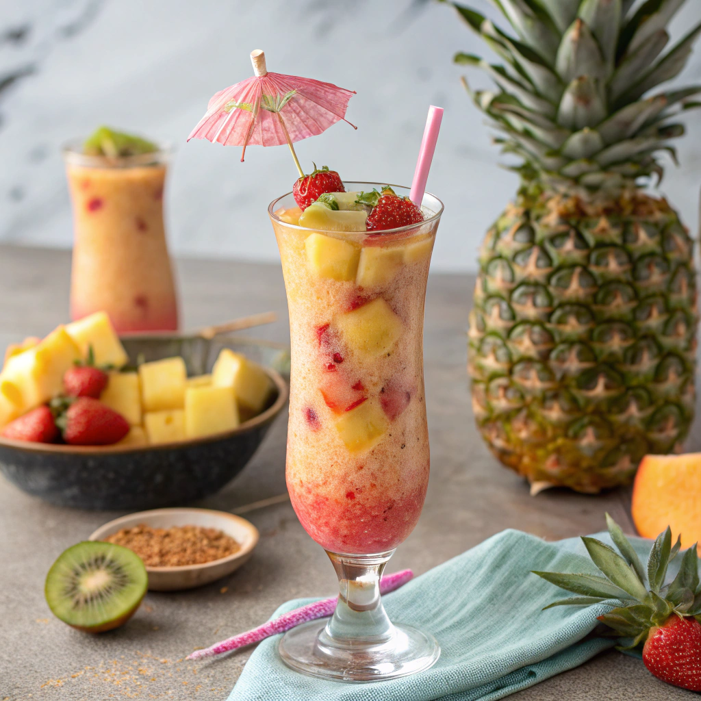 How to Make Pineapple Surf Smoothie Like Smoothie King - Blooming ...