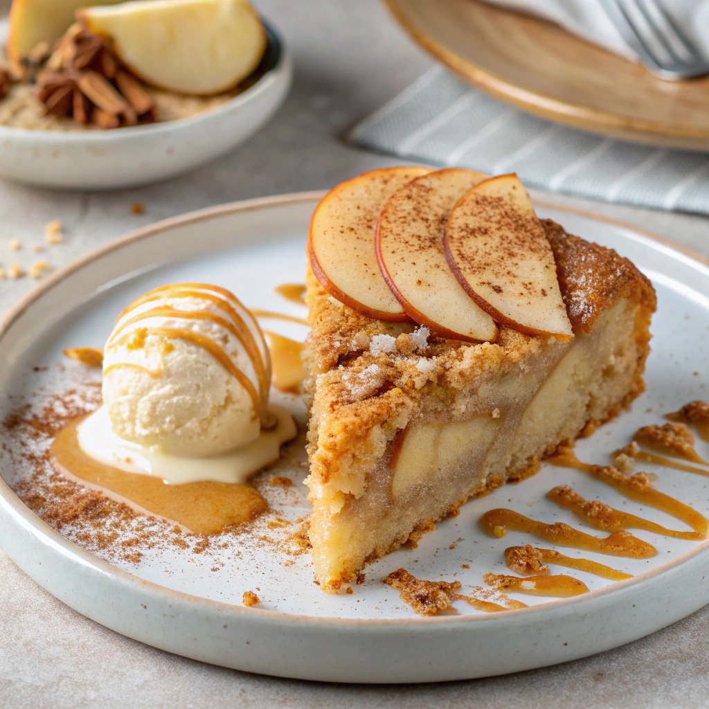 Irish Apple Cake Recipe (With Custard Sauce) - Blooming Health Secrets