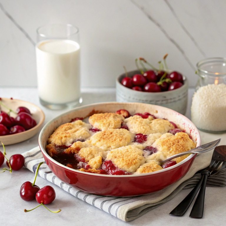 Easy Cherry Cobbler Recipe with Cake Mix - Blooming Health Secrets